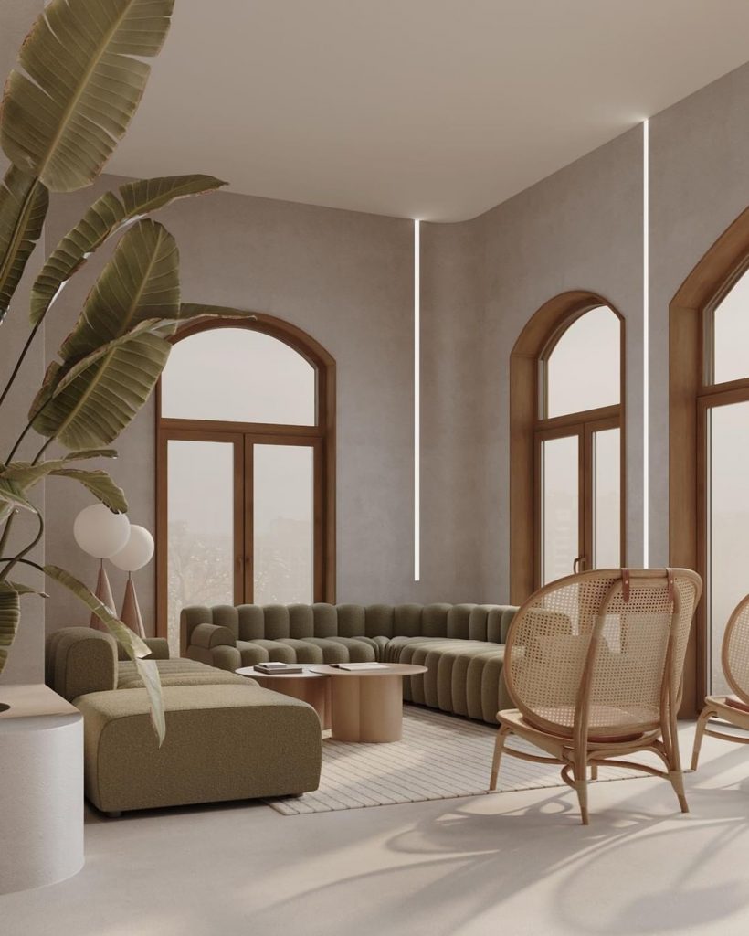 Modern Living Room in Soft Tones - Covet Collection